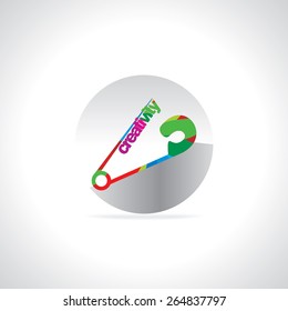 Safety Pin Connect Creativity Concept Stock Vector (Royalty Free ...