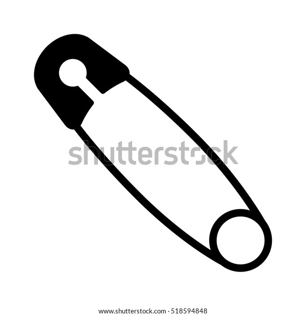 Safety Pin Diaper Pin Flat Vector Stock Vector (Royalty Free) 518594848
