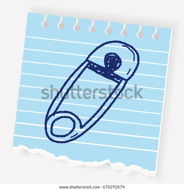 Safety Pin Doodle Stock Vector Royalty Free 676292674 Shutterstock