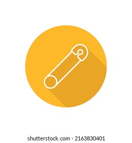 Safety Pin Flat Icon Shadow Stock Vector (Royalty Free) 2163830401 ...