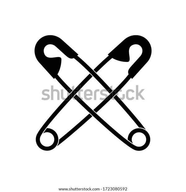Safety Pin Symbol X Vector Icon Stock Vector (Royalty Free) 1723080592 ...