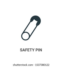Safety Pin Vector Icon On White Stock Vector (Royalty Free) 1537380122 ...