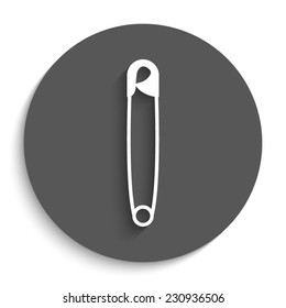 Safety Pin Vector Icon Shadow On Stock Vector (Royalty Free) 230936506 ...