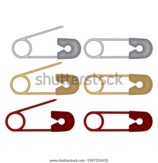 Safety Pin Vector Illustration Diaper Pin Stock Vector (Royalty Free ...