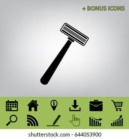 Safety Razor Sign Vector Black Icon Stock Vector (Royalty Free ...
