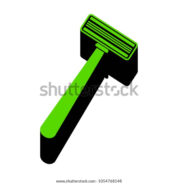Safety Razor Sign Vector Green 3d Stock Vector (Royalty Free ...