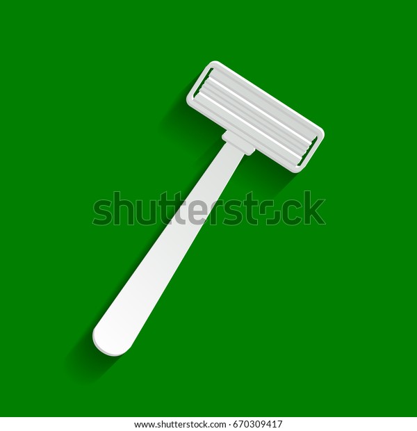 Safety Razor Sign Vector Paper Whitish Stock Vector (Royalty Free ...