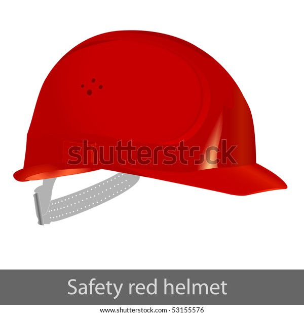 Safety Red Helmet Vector Illustration: vector de stock (libre de ...