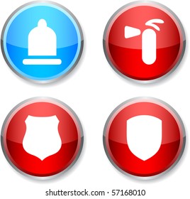 Safety Set Round Glossy Icons Stock Vector (Royalty Free) 57168010 ...