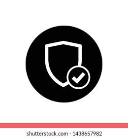 Safety Shield Vector Icon Checkmark Symbol Stock Vector (Royalty Free ...