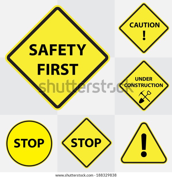 Safety Sign Group Stock Vector (Royalty Free) 188329838 | Shutterstock