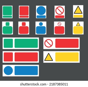 Safety Sign Layout Template Emergency First Stock Vector (Royalty Free ...