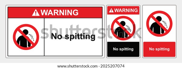 Safety Sign No Spitting Safety Sign Stock Vector (Royalty Free ...