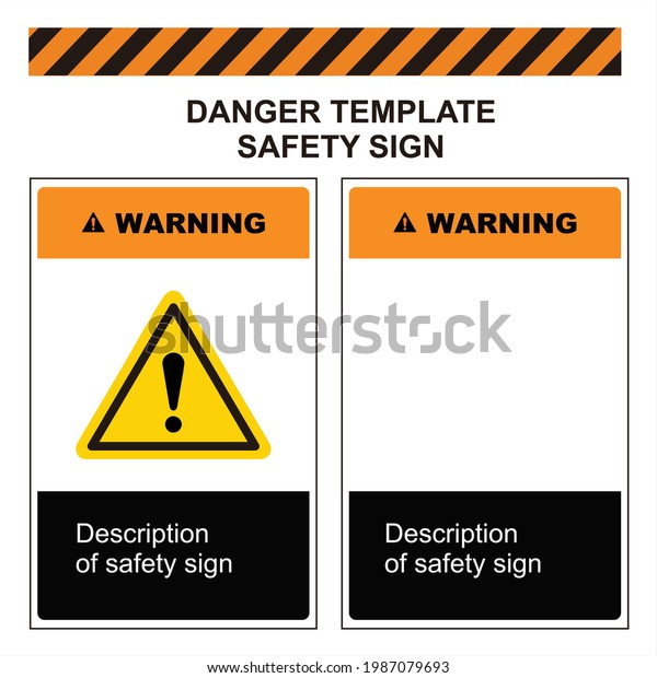 Safety Sign Template Ansi Osha Standard: เวกเตอร์สต็อก (ปลอดค่า ...