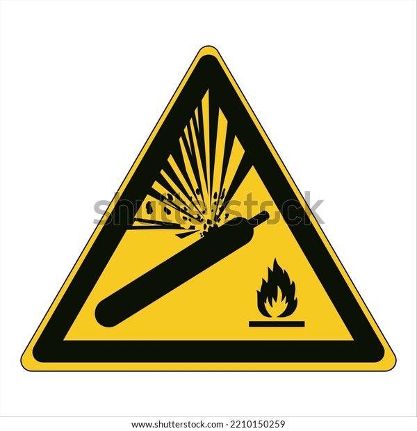 Safety Sign Warning Danger Pressurised Cylinder Stock Vector (Royalty ...