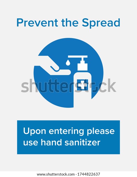 Safety Signage Retail Prevent Spread Stock Vector (Royalty Free ...