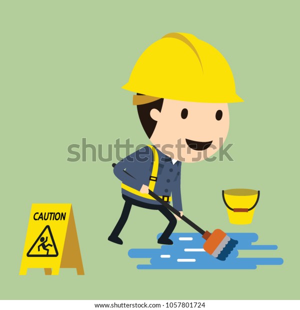 Safety Signs Installation Vector Illustration Safety Stock Vector ...