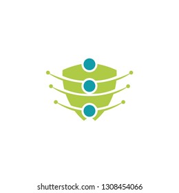 Safety Tech Logo Template: vector de stock (libre de regalías ...