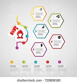 Stock vektor „Safety Timeline Infographics Design Five Steps“ (bez ...