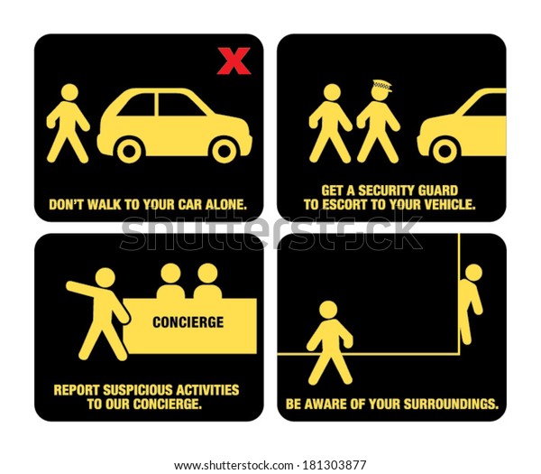 Safety Tips Diagram Parking Stock Vector (Royalty Free) 181303877