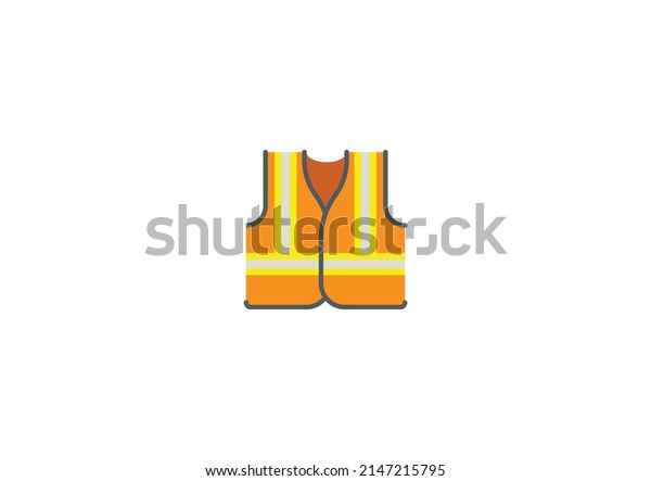 Safety Vest Vector Isolated Emoticon Safety: เวกเตอร์สต็อก (ปลอดค่า ...