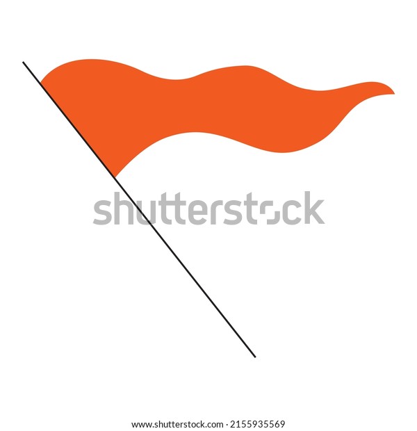 Saffron Flag Bhagwa Dhwaj Vector Illustration Stock Vector (Royalty ...