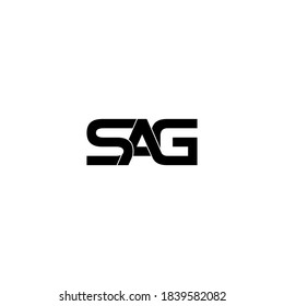 Sag Letter Original Monogram Logo Design Stock Vector (Royalty Free ...