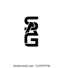 Sag Typography Letter Monogram Logo Design Stock Vector (Royalty Free ...