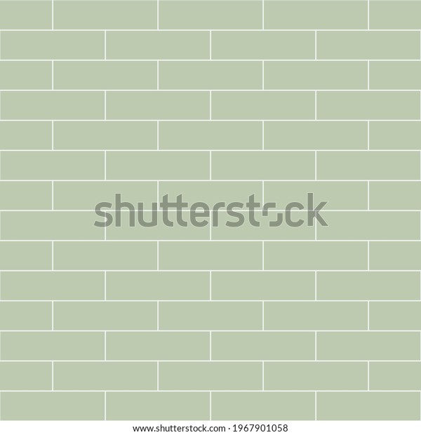 Sage Green Colour Rectangle Stone Subway Stock Vector (Royalty Free ...