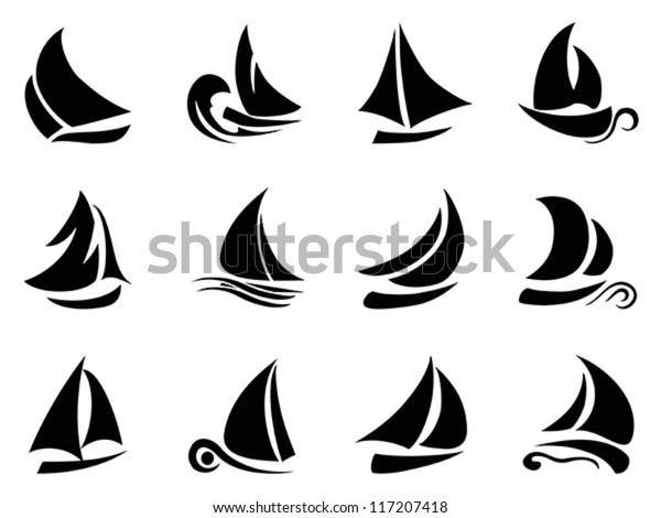 Sailboat Symbol Stock Vector (Royalty Free) 117207418