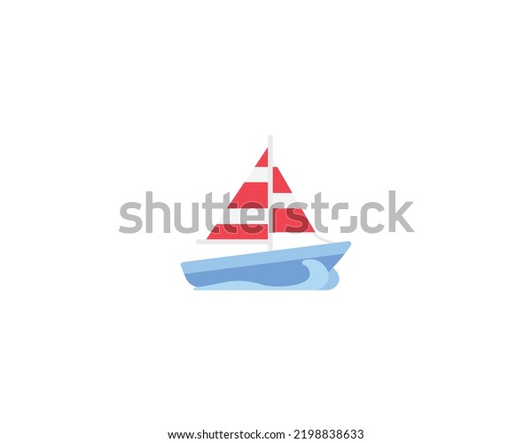Sailboat Vector Isolated Emoji Icon Sailboat Stock Vector (Royalty Free ...