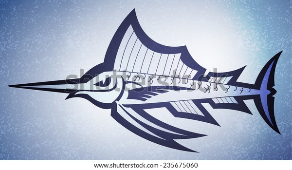 Sailfish Cartoon Vector Illustration Stock Vector (Royalty Free ...