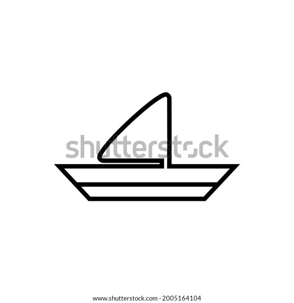 Sailing Ship Line Art Logo Design Stock Vector (Royalty Free ...