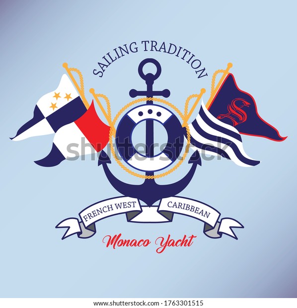 Sailing Team Embroidery Crest Designs Stock Vector (Royalty Free ...