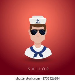 Sailor Avatar Seaman Avatar Vector Stock Vector (Royalty Free ...
