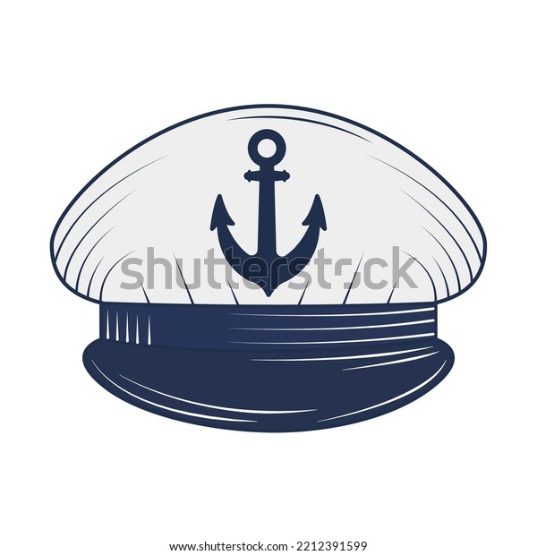 Sailor Cap Nautical Icon Design Isolated Stock Vector (Royalty Free ...