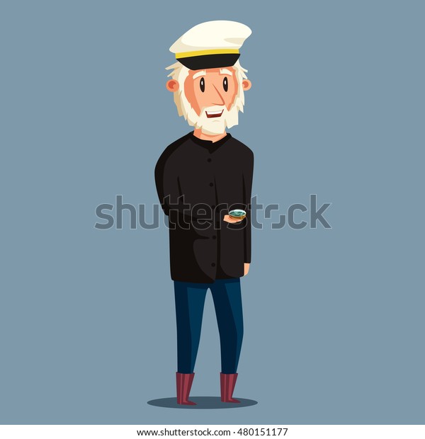 Sailor Man Character Vector Cartoon Illustration Stock Vector (Royalty ...