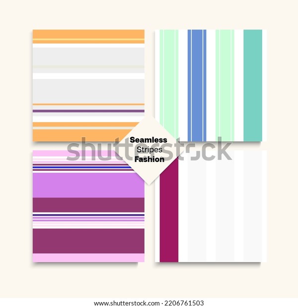 Sailor Stripes Seamless Texture Set Business Stock Vector (Royalty Free ...
