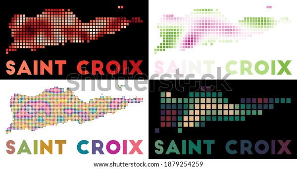 Saint Croix Map Collection Map Saint Stock Vector (Royalty Free ...