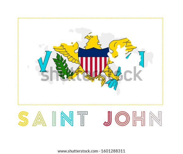Saint John Logo Map Saint John Stock Vector (Royalty Free) 1601288311 ...