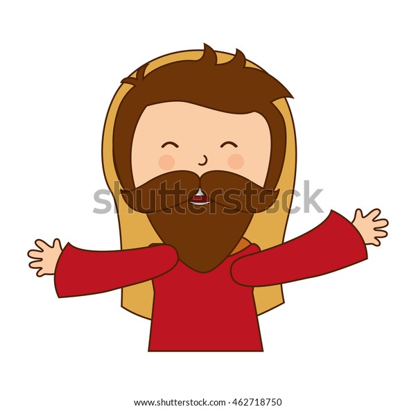 Saint Joseph Character Icon Vector Illustration Stock Vector (Royalty ...