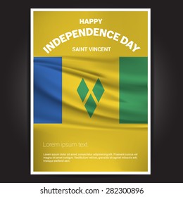 Saint Vincent Independence Day Poster Stock Vector (Royalty Free ...