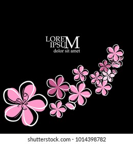 Sakura Abstract Branch Vector Stock Vector (Royalty Free) 1014398782 ...