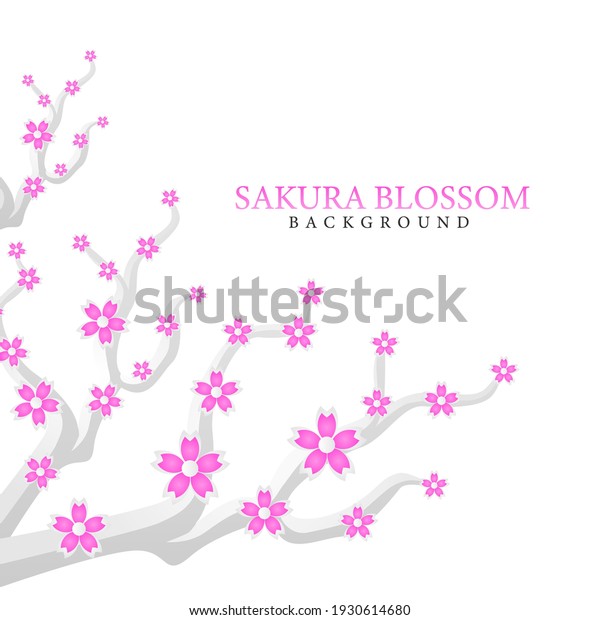 Sakura Blossom Background Design Decoration Vector Stock Vector ...