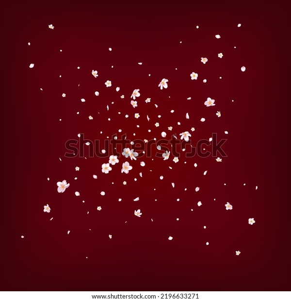 Sakura Cherry Blossom Confetti Windy Leaves Stock Vector (Royalty Free ...