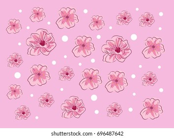 Sakura Flower Pattern Wallpaper Design Stock Vector (Royalty Free ...