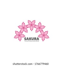 Sakura Flower Vector Illustration Design Template Stock Vector (Royalty ...