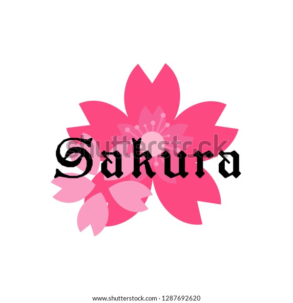 Sakura Logo Design Logo Flower Symbol Stock Vector (Royalty Free ...