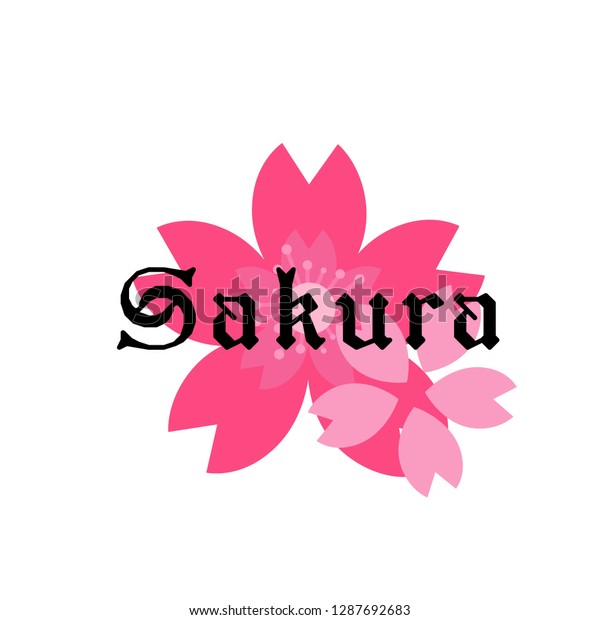 Sakura Logo Design Logo Flower Symbol 스톡 벡터(로열티 프리) 1287692683