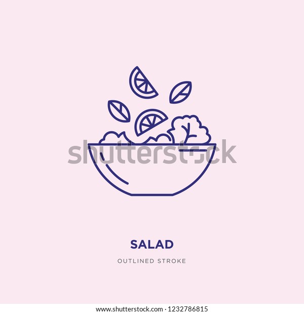 Salad Line Icon Stock Vector (Royalty Free) 1232786815 | Shutterstock